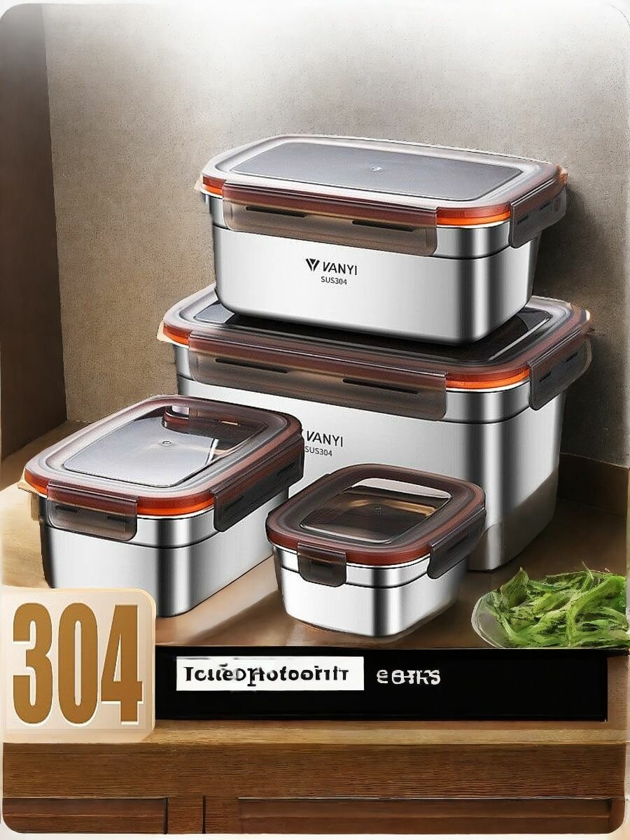 Органайзер для холодильника, 550 мл, 1100 мл, 1900 мл, 3500 мл, 4 шт