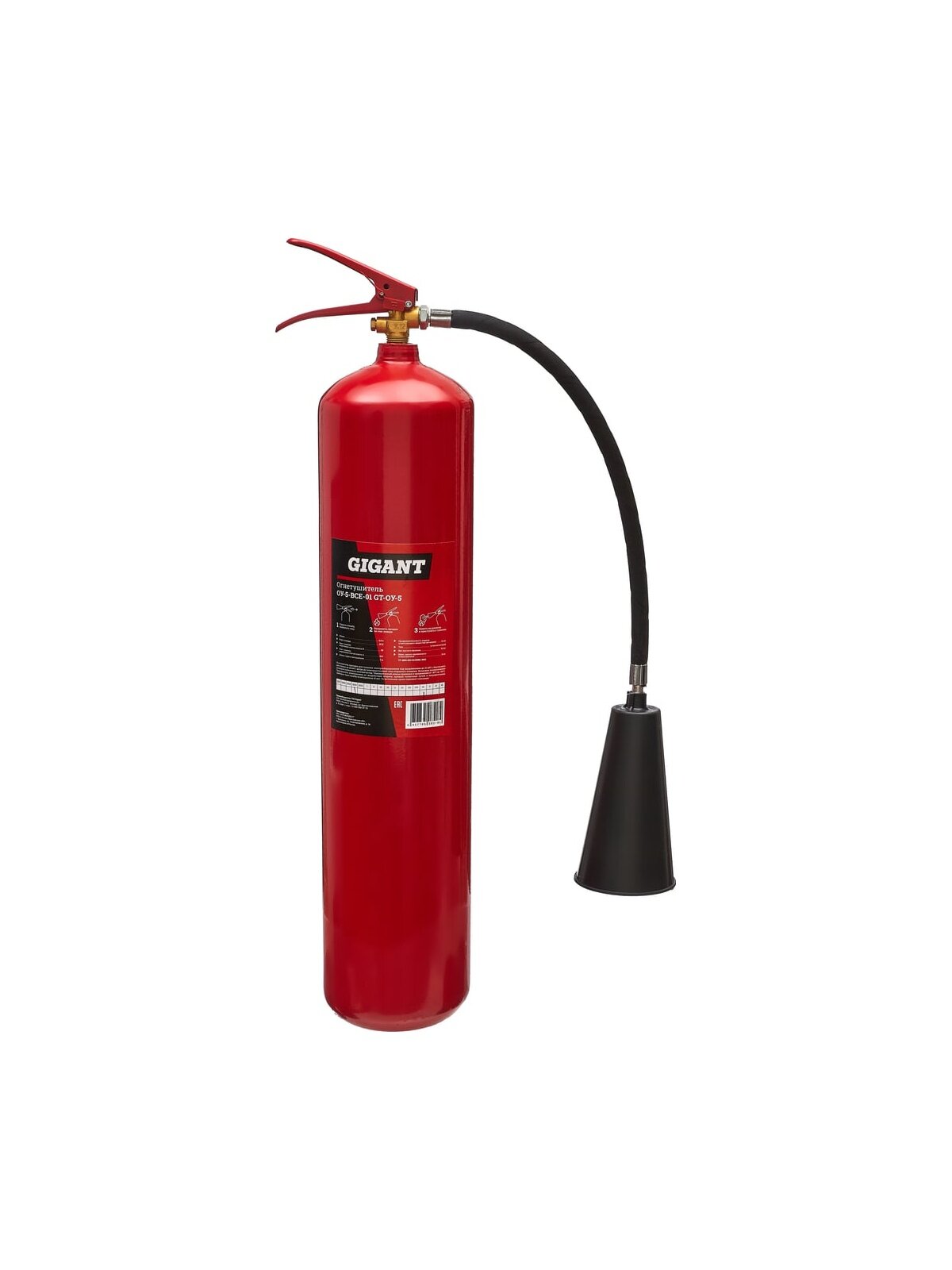 Углекислотный огнетушитель Gigant ОУ-5-ВСЕ-01 GT-ОУ-5