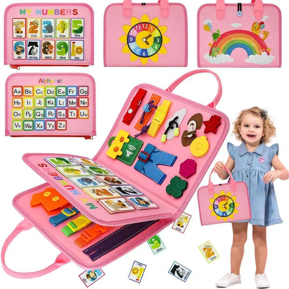 Доска для дошкольного образования Felt Busy Board Учебная доска