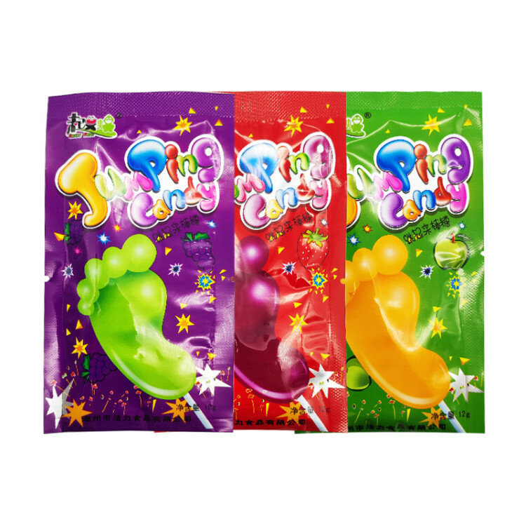 Конфета леденец шипучая на палочке Jumping Candy ассорти, 12 г, 10 шт