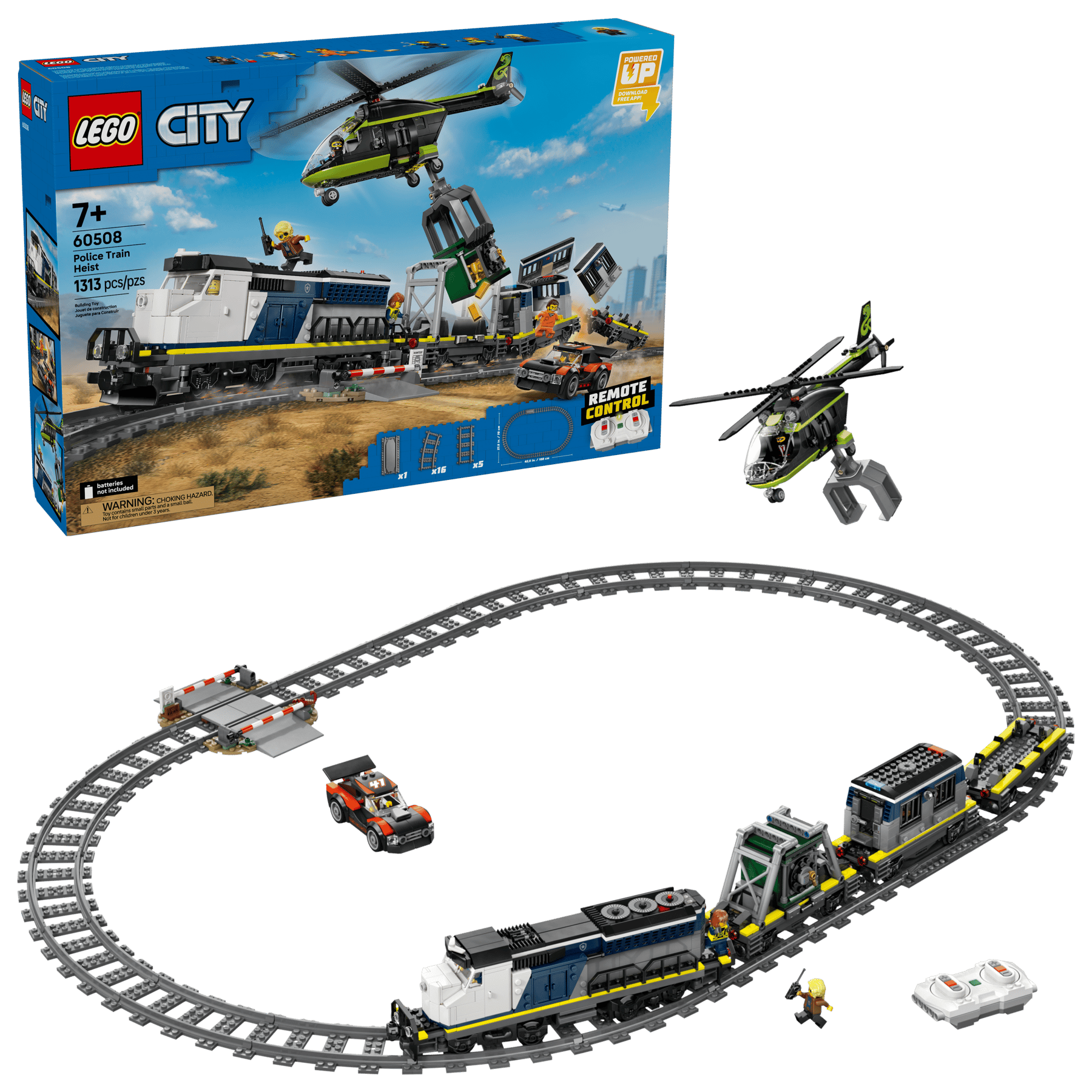 Конструктор LEGO City 60508 Ограбление полицейского поезда, 1313 дет.
