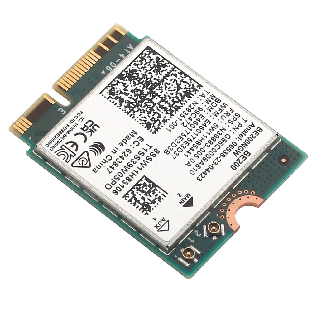 # 924C WIFI 7 BE200 BE200NGW Wi-Fi карта + антенна BT 5.4 802.11AX трехдиапазонный беспроводной сетевой адаптер M.2 NGFF для Win10/11 (зеленый)