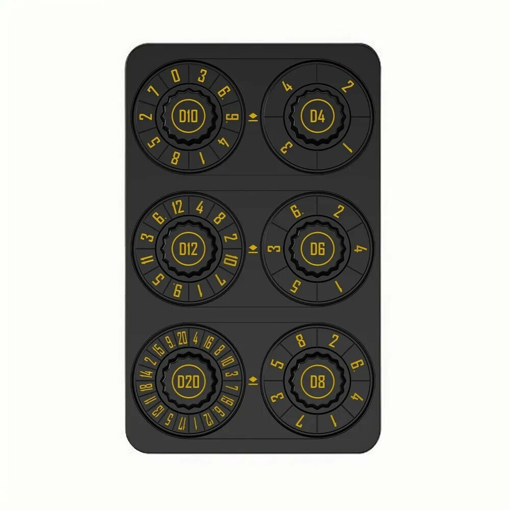 Dice Spinner 6 металлических многогранных кубиков размером с 1 карту, портативный набор для ролевых игр в жанре RPG (d4-d20) Ford&D, Дорожный и настольный