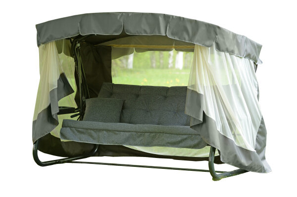 Качели садовые 4-х местные Саванна ткань папермун арт. с1452