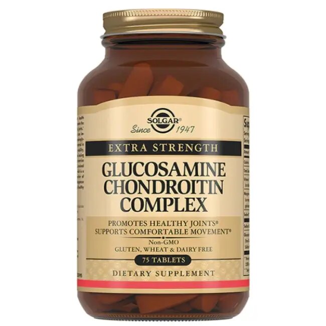 БАД Solgar "Глюкозамин-Хондроитин", Extra Strength, 300 мг, №75, США