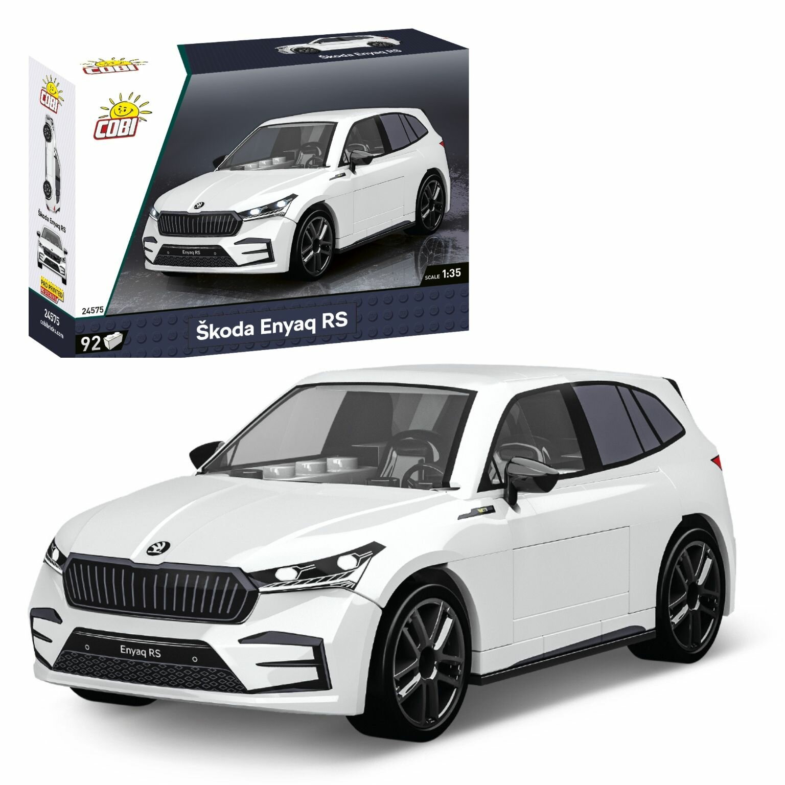 Конструктор Cobi Action Town - Автомобиль SKODA Enyaq RS ,92 эл. - 24575