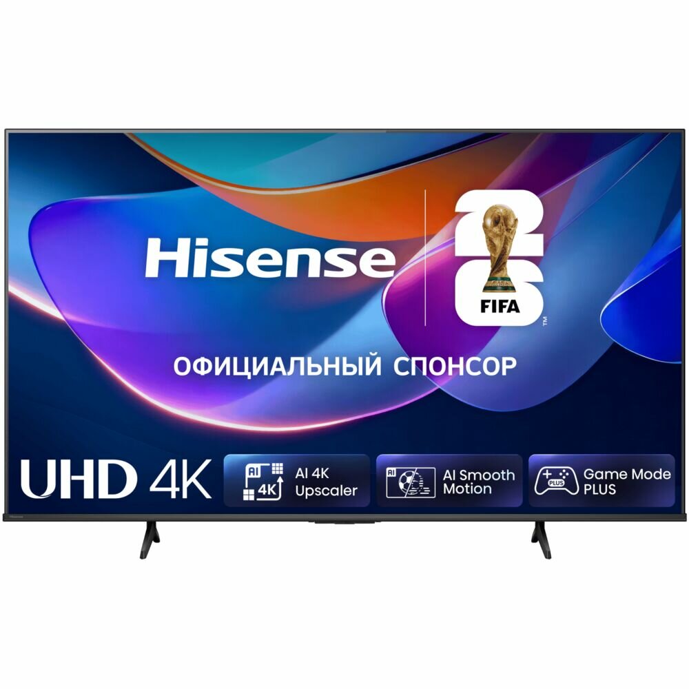Телевизор Hisense 43" 43A6S RU (2026), 4K Ultra HD 3840x2160, HDR10, Smart TV, игровой режим
