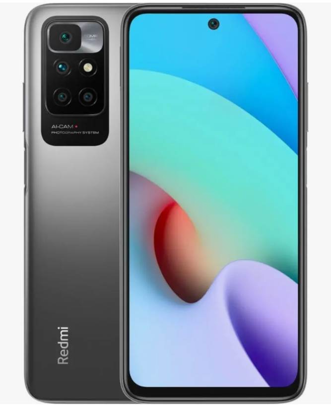 Смартфон Xiaomi Redmi 10 2022 4/128 ГБ Global, Dual nano SIM, серый карбон Б/У