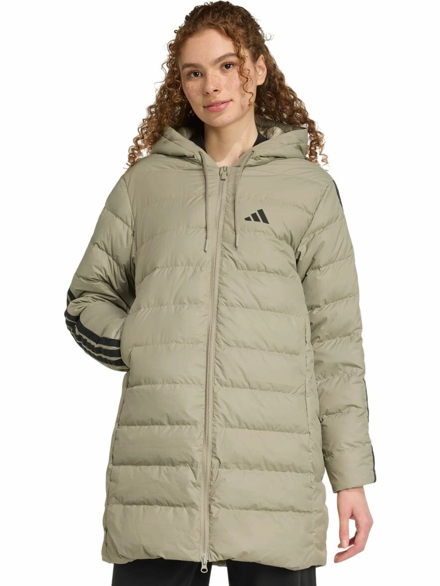 Парка Essentials CLIMAWARM 3-Stripes Light Down Hooded Parka W