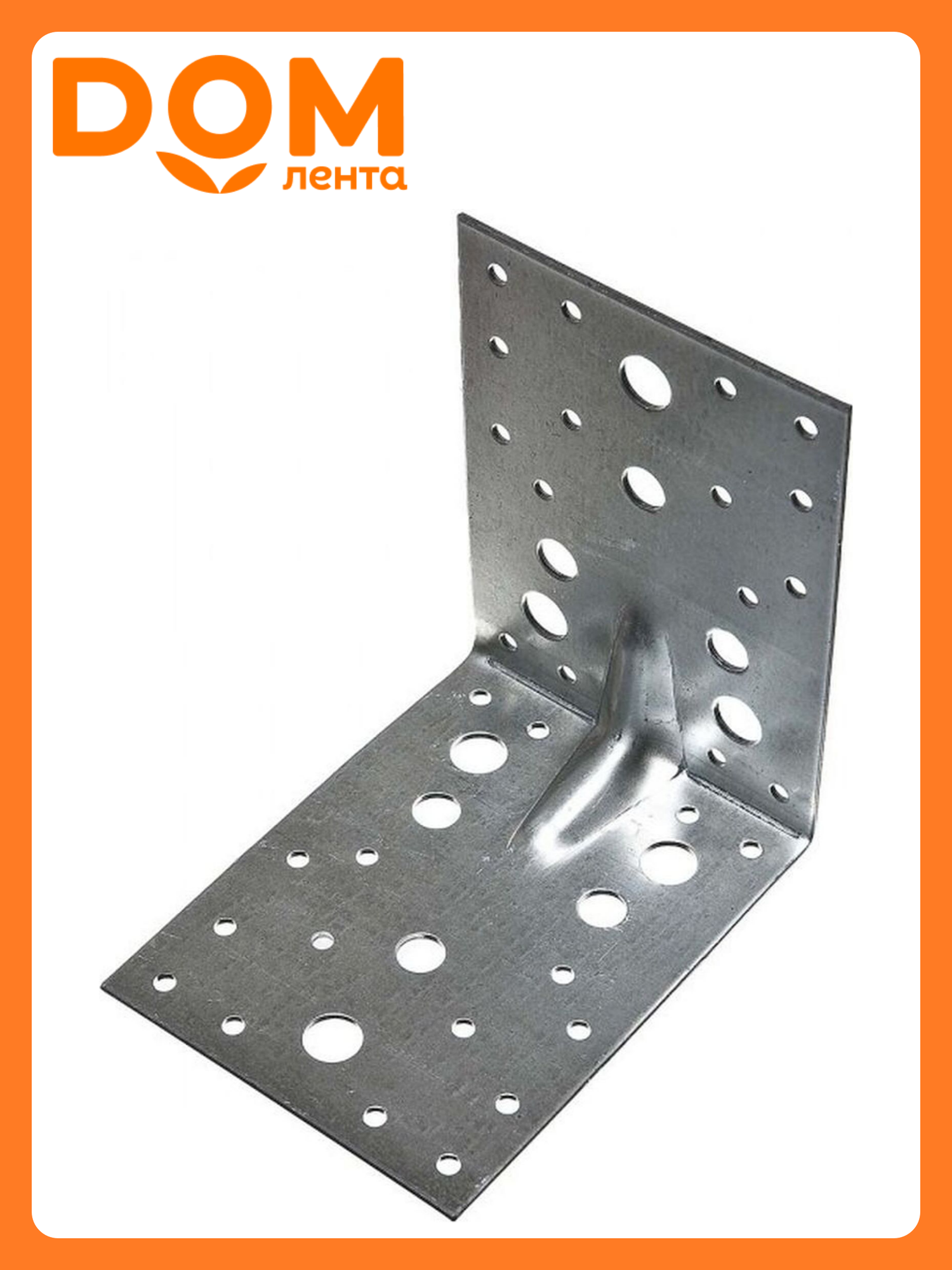 Уголок крепежный Tech-KREP kuu, усиленный, для дерева, серебристый, 130x100x130мм