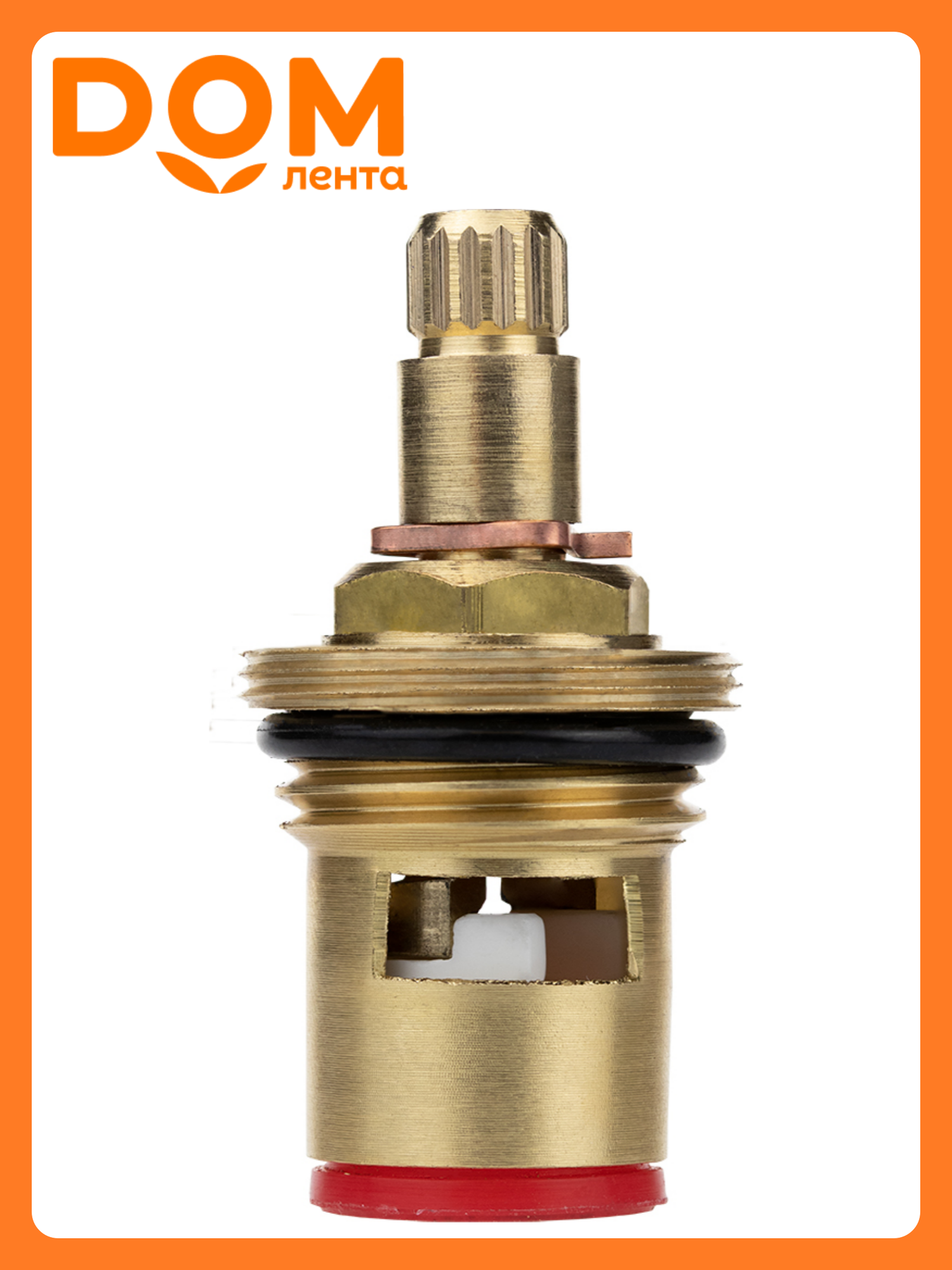 Кран-букса керамическая 1/2", 7,5 мм х 15 шл, угол поворота 180°, с доп. резьбой