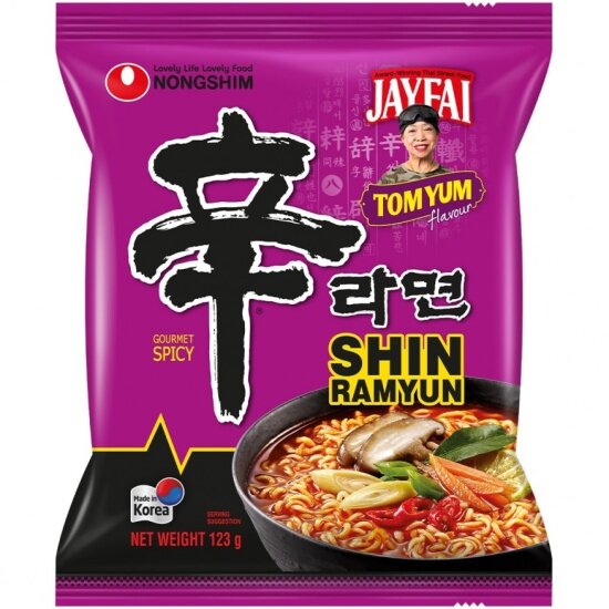 Лапша быстрого приготовления Nongshim Шин Рамен со вкусом ТОМ ЯМ острая 123 г