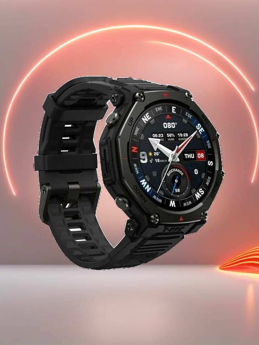 Смарт-часы Amazfit T-Rex 3 Pro корпус - черный, ремешок - черный, 1.5", AMOLED, 480x480, IP68