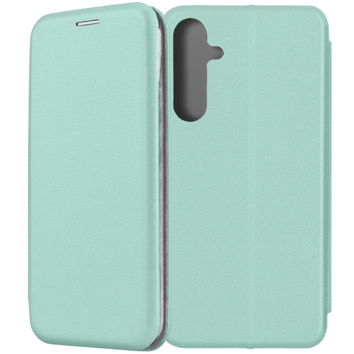 Чехол-книжка для Samsung Galaxy A55 5G A556 аквамарин / подставка, отделение для карт