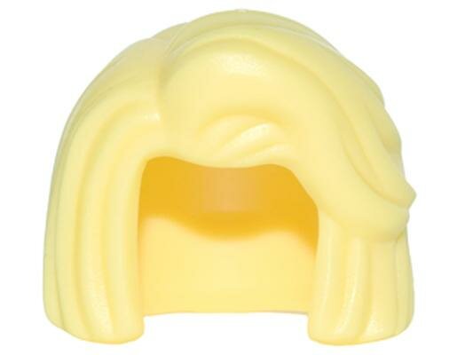 Деталь Lego 28420 Minifigure, Hair Female Short, Bob Cut with Side Part and High Bangs