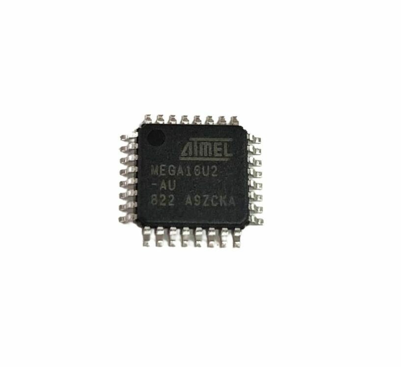 2 шт Микроконтроллер Atmega16U2-AU, 8 бит 16МГц 512Б RAM/16КБ 2.7В-5.5В, Корпус TQFP-32, Arduino