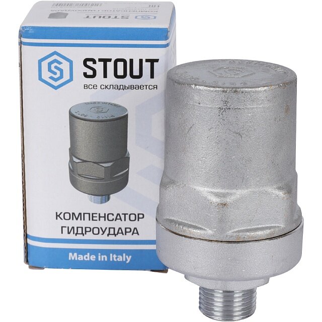 STOUT SVS-1014-000015 Компенсатор гидроудара 1/2" НР, хром