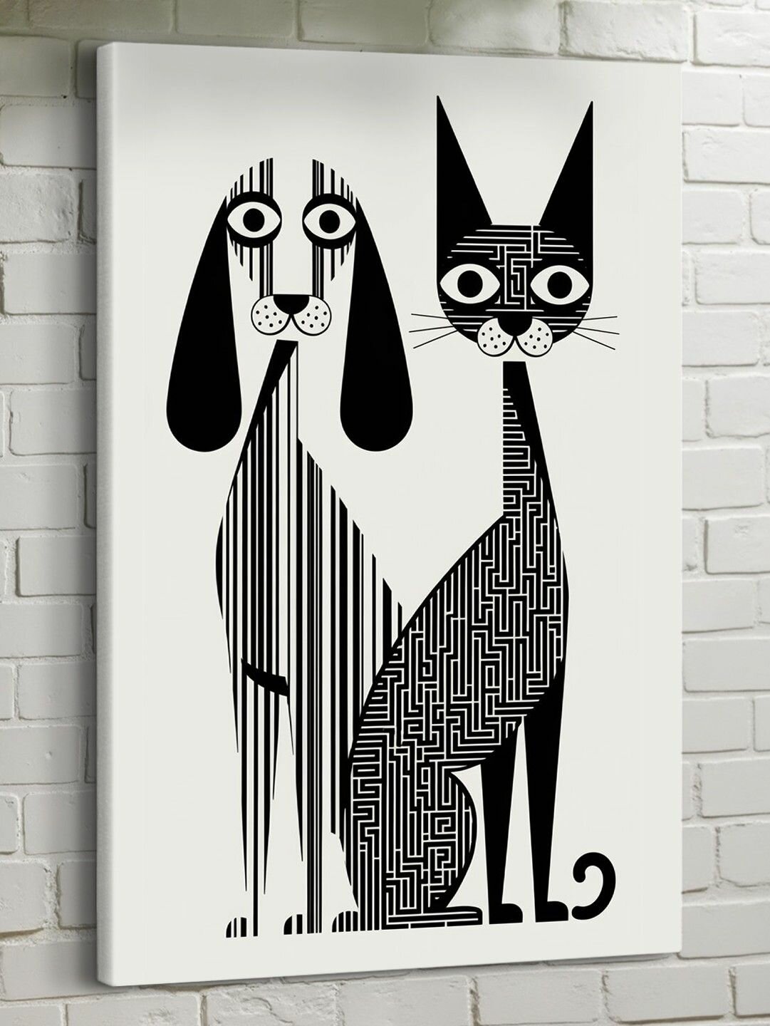 "PET_CODE" - картина на холсте, 45x30 см.