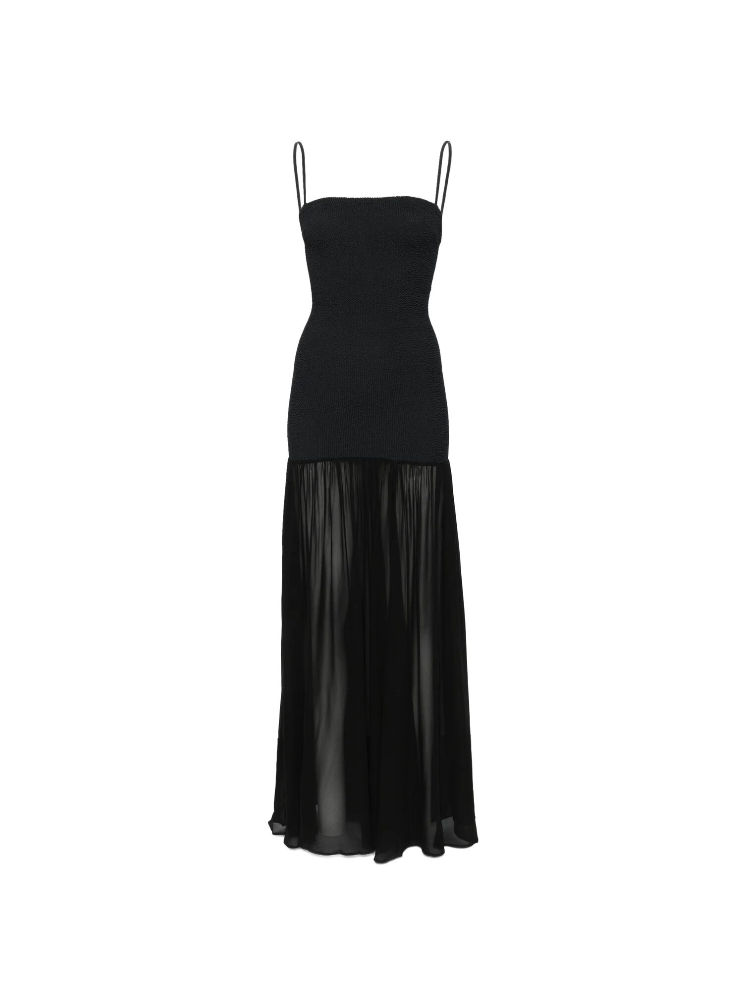 Платье Crinkled-finish sheer-skirt maxi dress