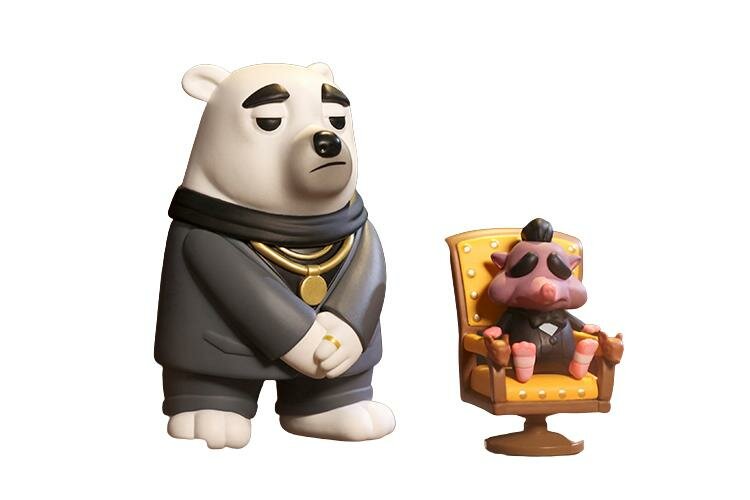 Коллекционные фигурки унисекс POP MART Zootopia Джуди Секретные коробки, Confirmed-Mr. Big (Open)