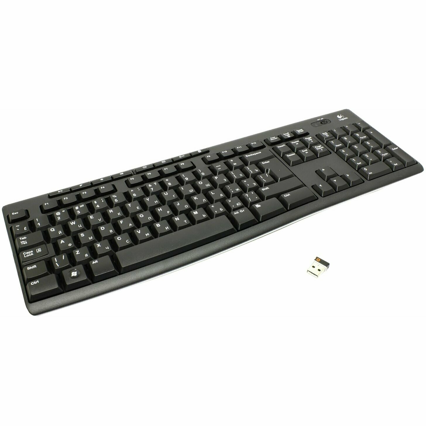Клавиатура беспроводная K270 черный/белый USB Multimedia
