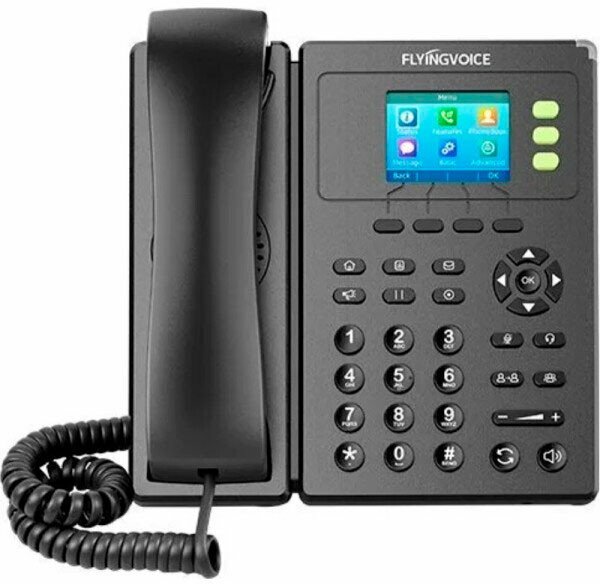 Телефон стационарный Flyingvoice IP FIP11C черный