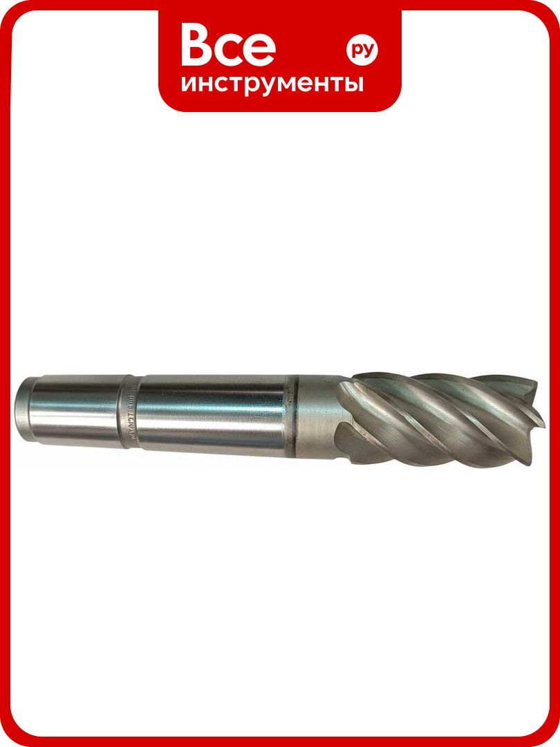 Фреза концевая к. х. JINTOOLS Р6М5 45 - Z 6 КМ4 4680901690126 спиральная зубчатая из P‑стали и цветных металлов