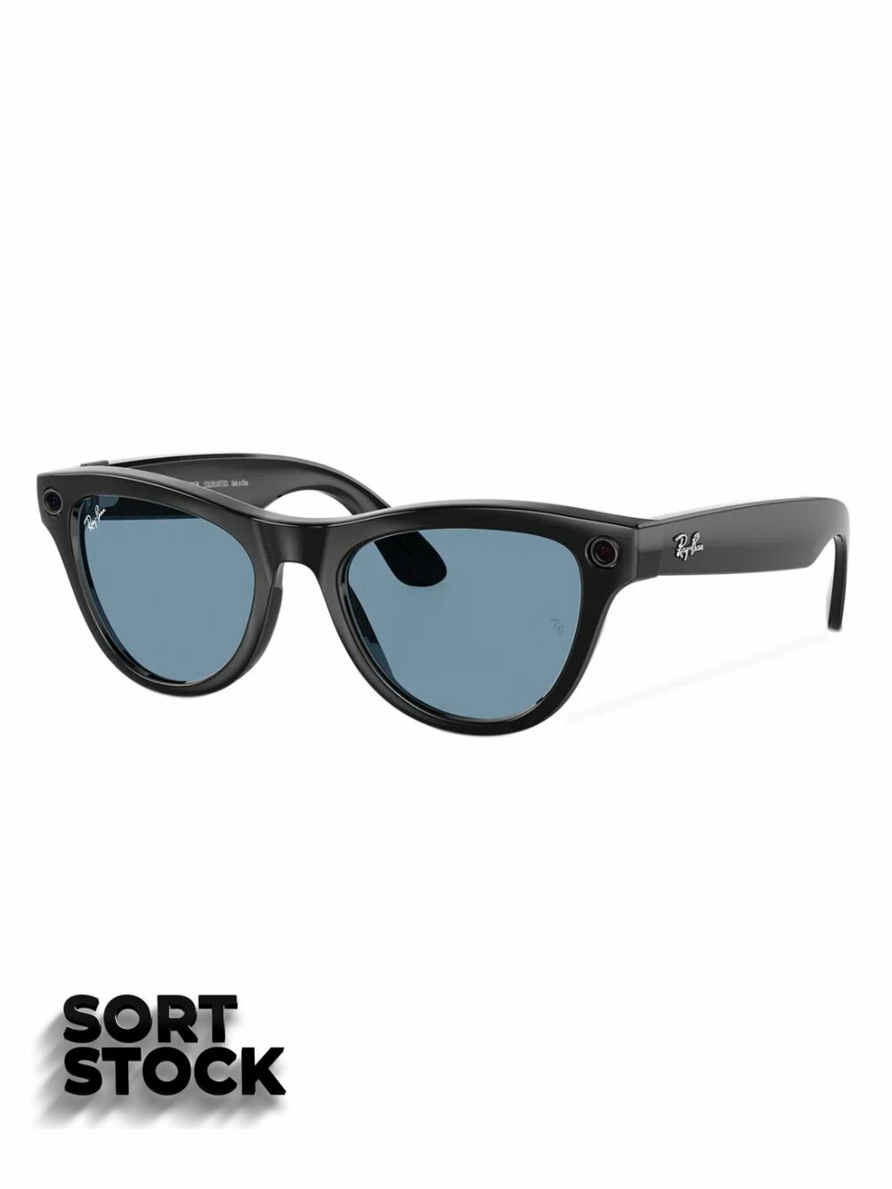 Экшн-очки с камерой Ray Ban WAYFARER Shiny black/Transitions Cerulean Blue 601MF52 (черный/голубой переходящий) RW4010