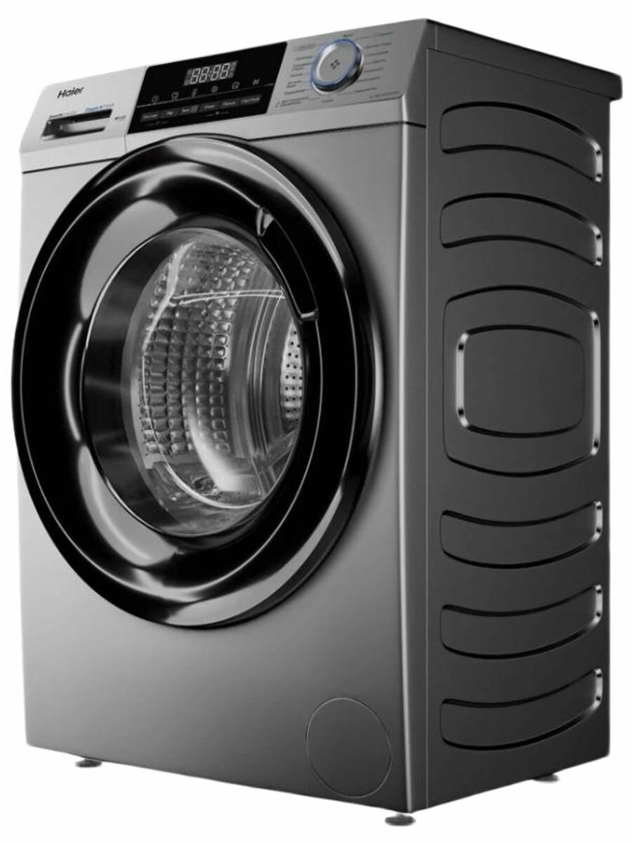 Стиральная машина Haier HW70-BP12929SE, с функцией подачи пара, серебристая