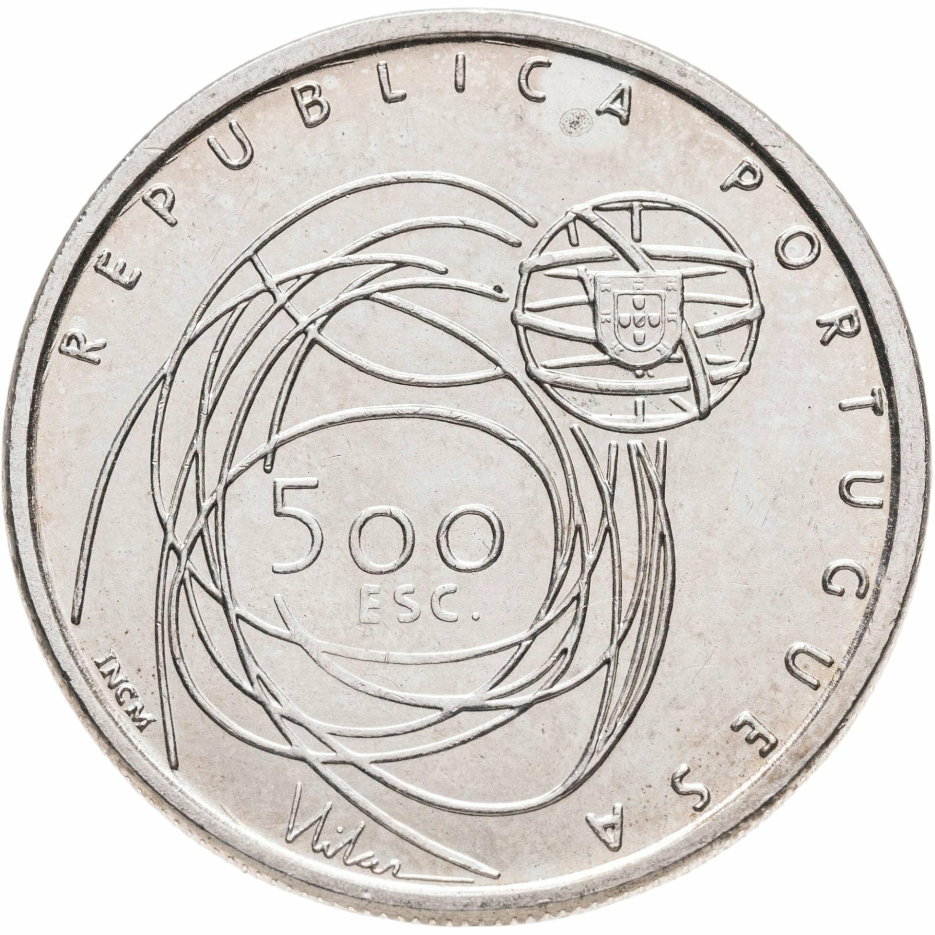 Португалия 500 эскудо escudos 2001 Порту - Культурная столица Европы, Серебро 500, в сохранности UNC