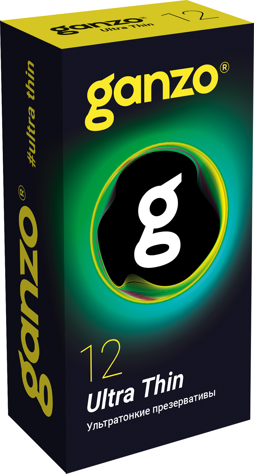 Презервативы Ganzo Ultra thin, ультратонкие, латекс, 18 см, 12 шт