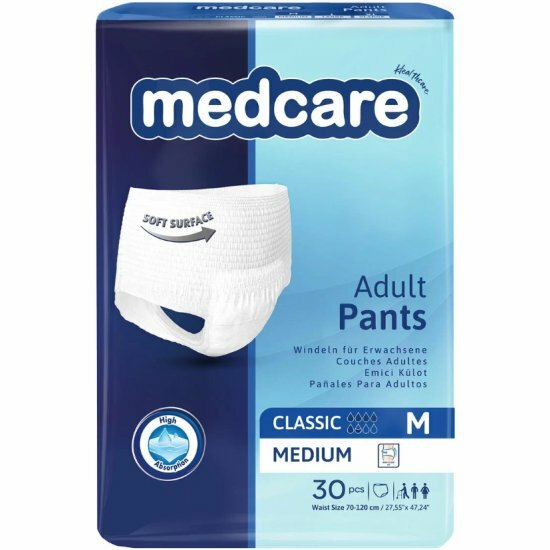 Подгузники-трусики Medcare CLASSIC для взрослых - M 70-120см, 30шт.