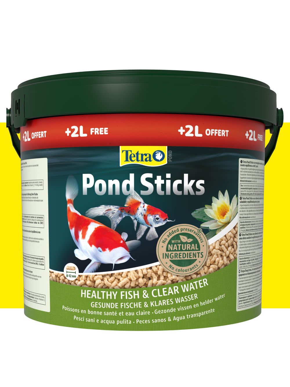 Tetra Pond Sticks 12л, корм для прудовых рыб, гранулы для основного питания