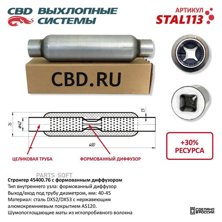 Стронгер 45400.76 с перфорированным диффузором от официального дистрибьютора, CBD, артикул STAL113