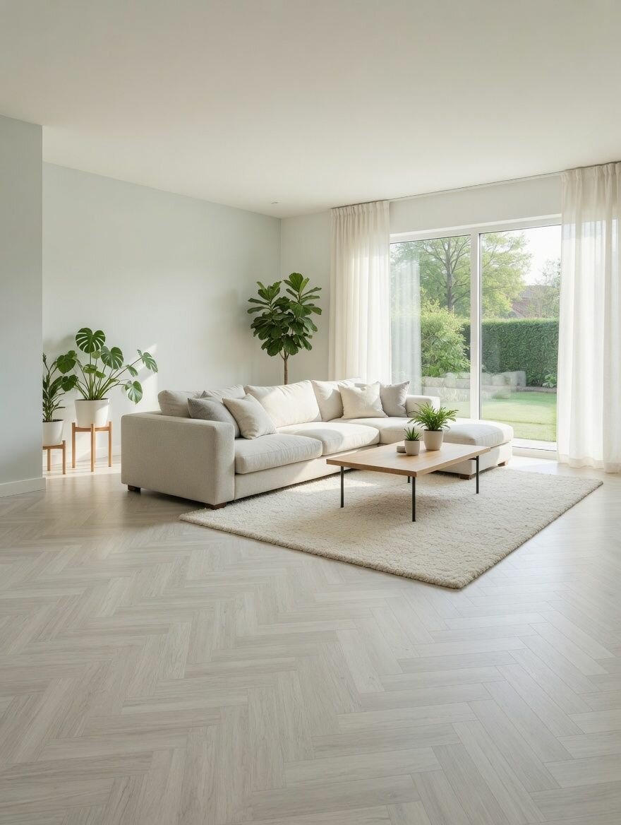 Ламинат напольный кварц виниловый елочка мартон 4V-groove фаска (630х126х4,3мм) 16шт/уп 1,27м2