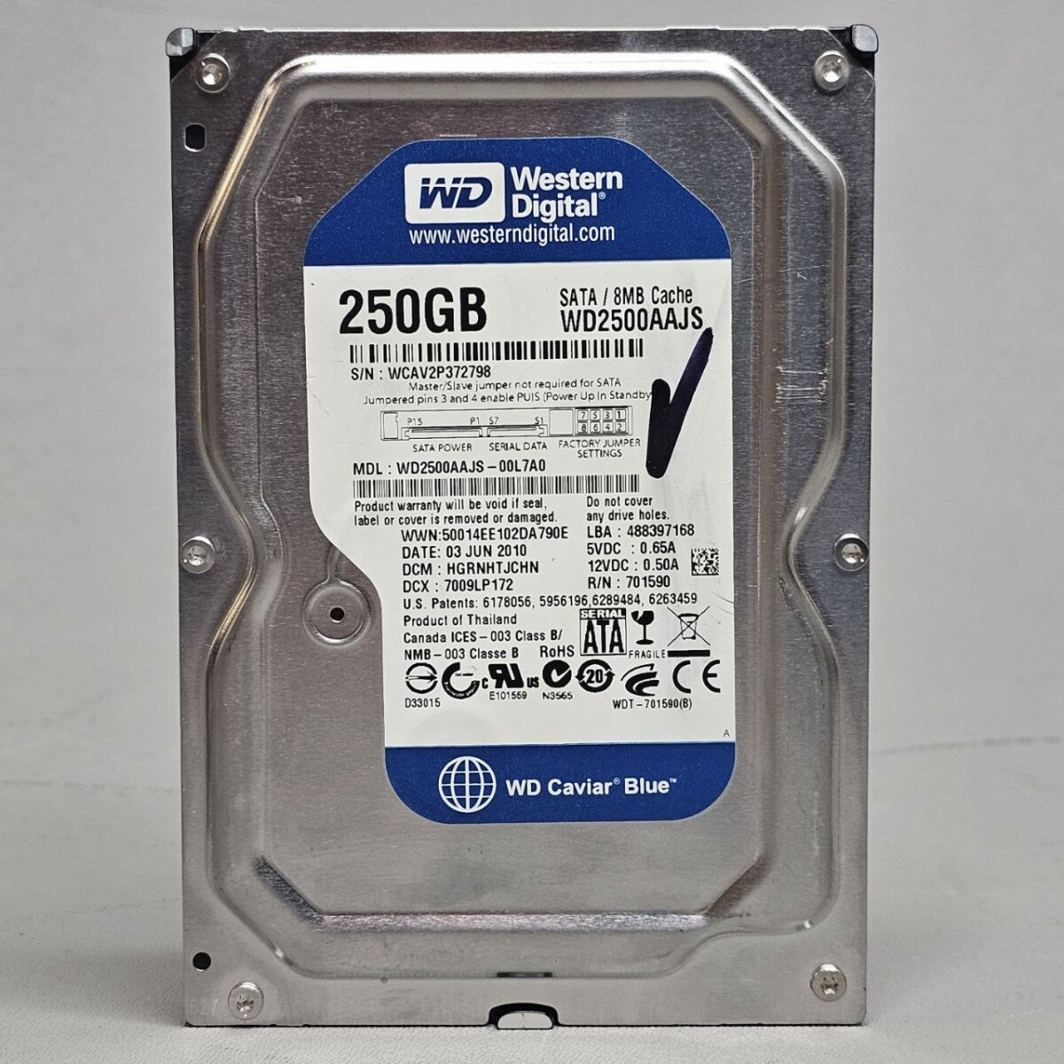 Жесткий диск WD 250ГБ 3.5" WD2500AAJS