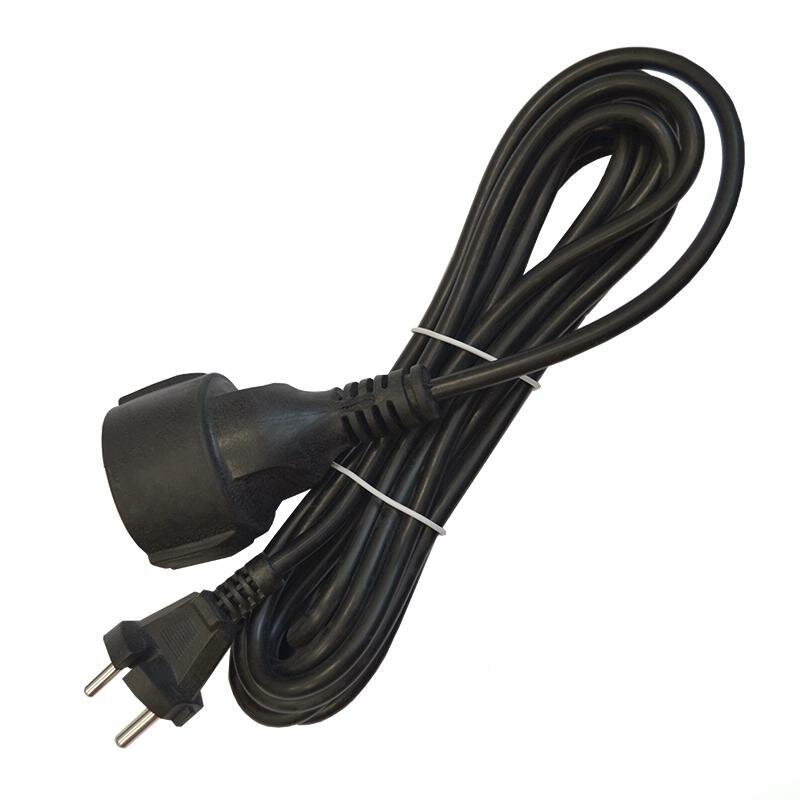 Удлинитель-шнур 1х5м без заземл. 10А IP20 ПВС 2х1 черн. DOMTOK 2340