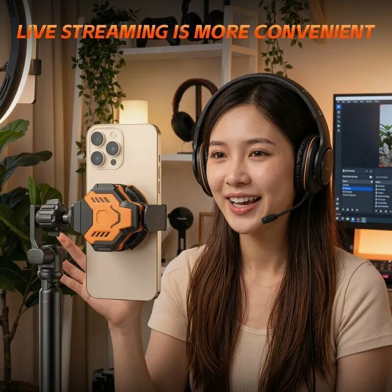 Игровой кулер P80 для телефона, полупроводниковый, AI-контроль температуры, 12C, 3 режима охлаждения