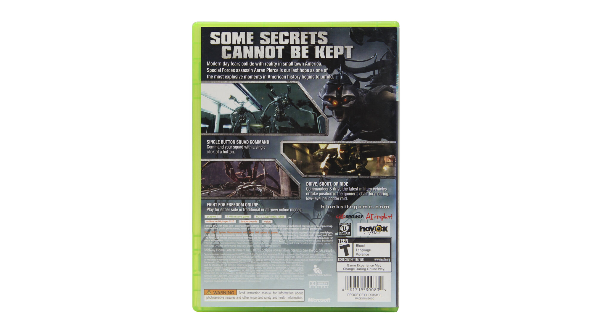 BlackSite: Area 51 (Xbox 360, NTSC) — фото 1