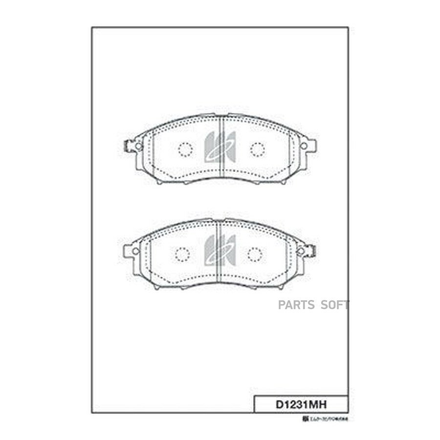 KASHIYAMA D1231MH Колодки тормозные NISSAN MURANO/PATHFINDER/QASHQAI/RENAULT KOLEOS передние