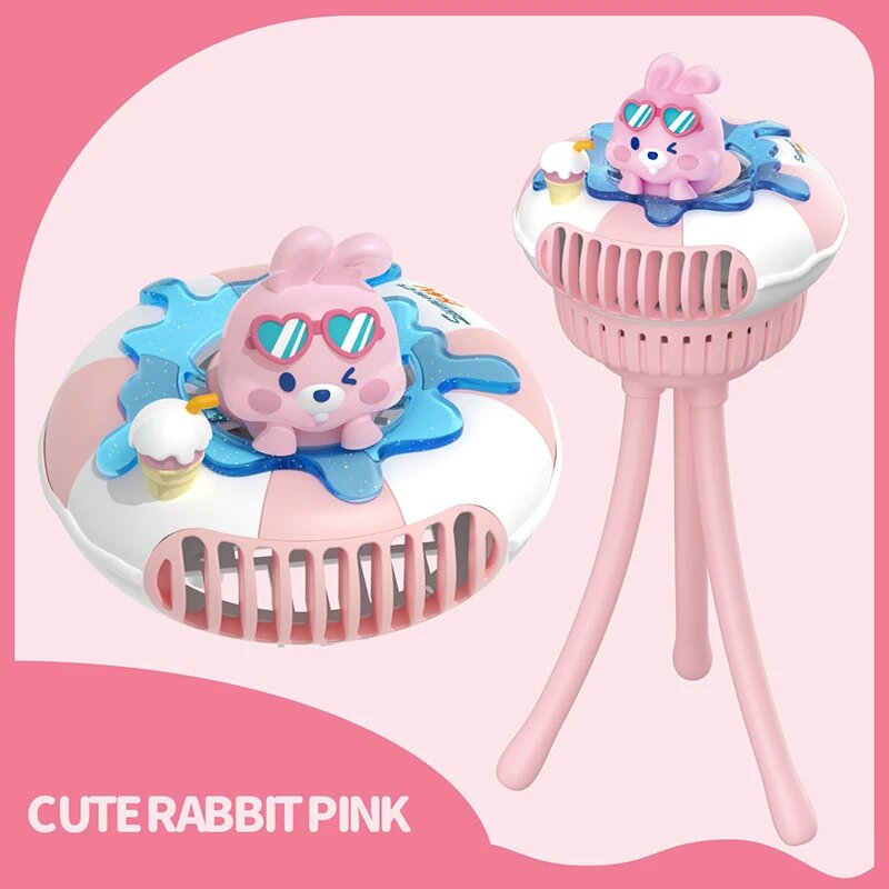 Мини-вентилятор для детской коляски Розовый, XL41101-Pink
