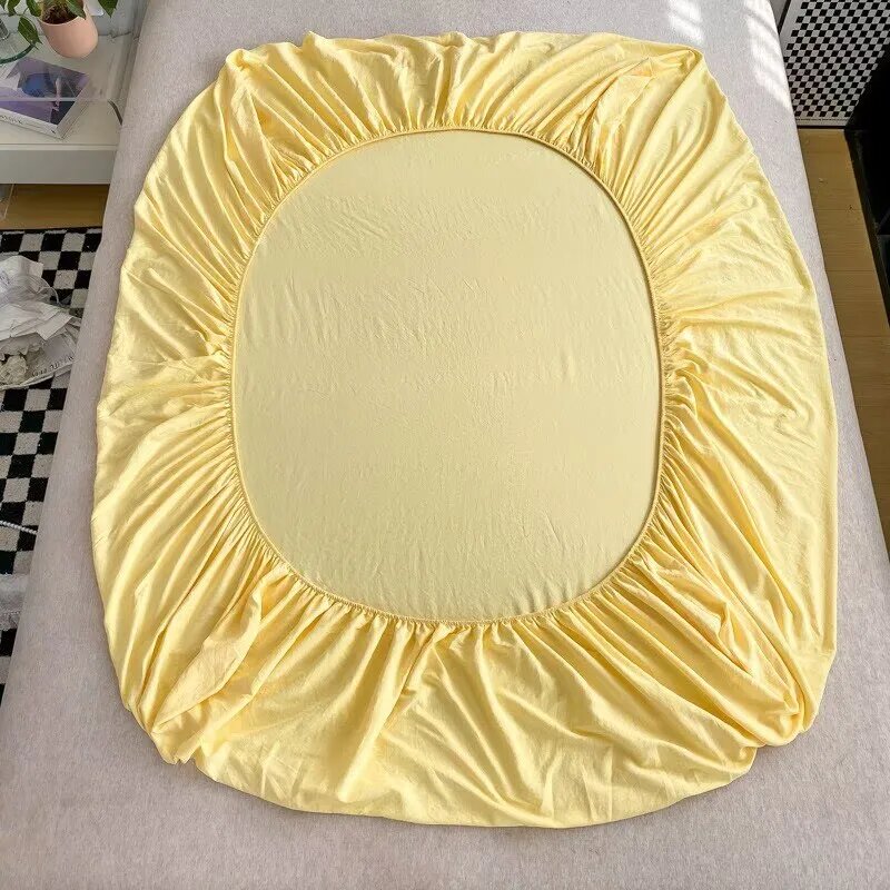 Dreamreal Простыня из хлопка Премиум 100% Желтый, 200x220x30cm, Style15