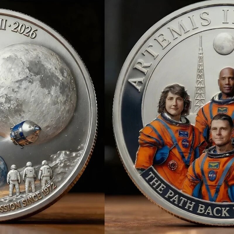 Памятная монета «Артемида II» 2026, Цвет: F