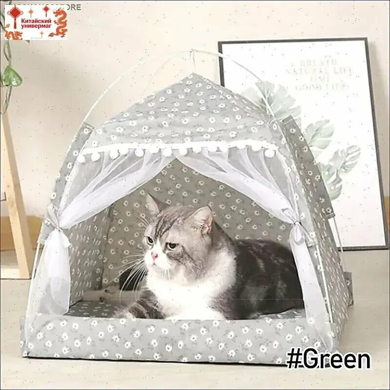 Домик-палатка для животных: кровать для собак и котов на все сезоны.
