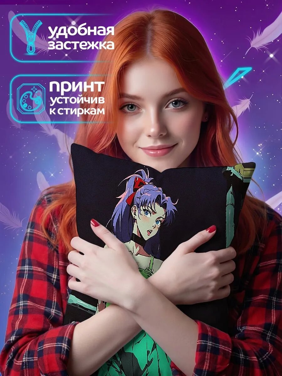 Подушка дакимакура Девушка в зеленом — фото 1