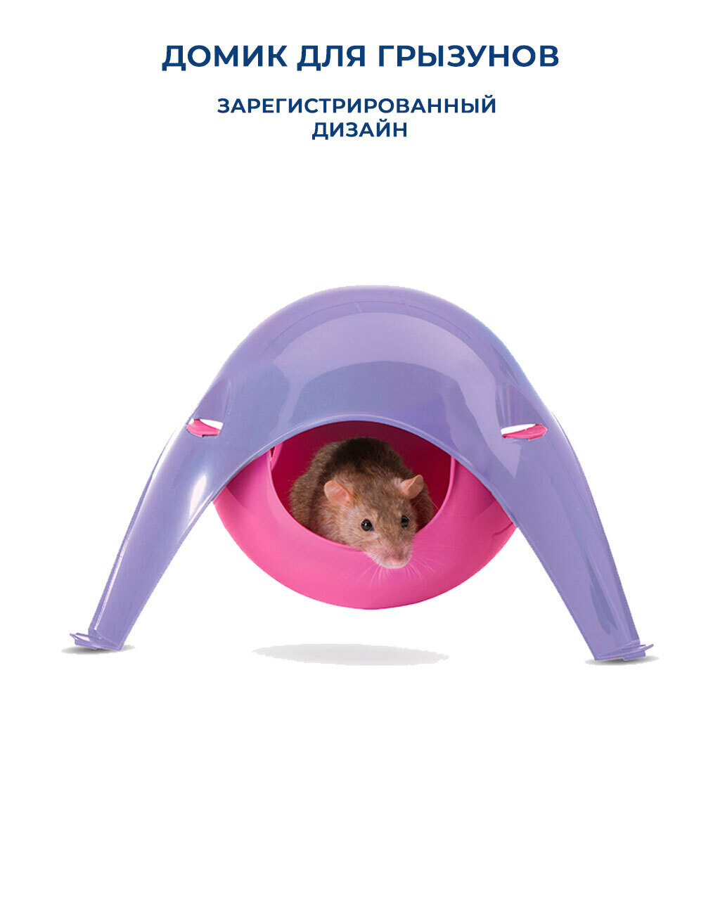 Домик для грызунов SAVIC, Sputnik XL, 29х26х19см, фуксия/фиолетовый, пластик