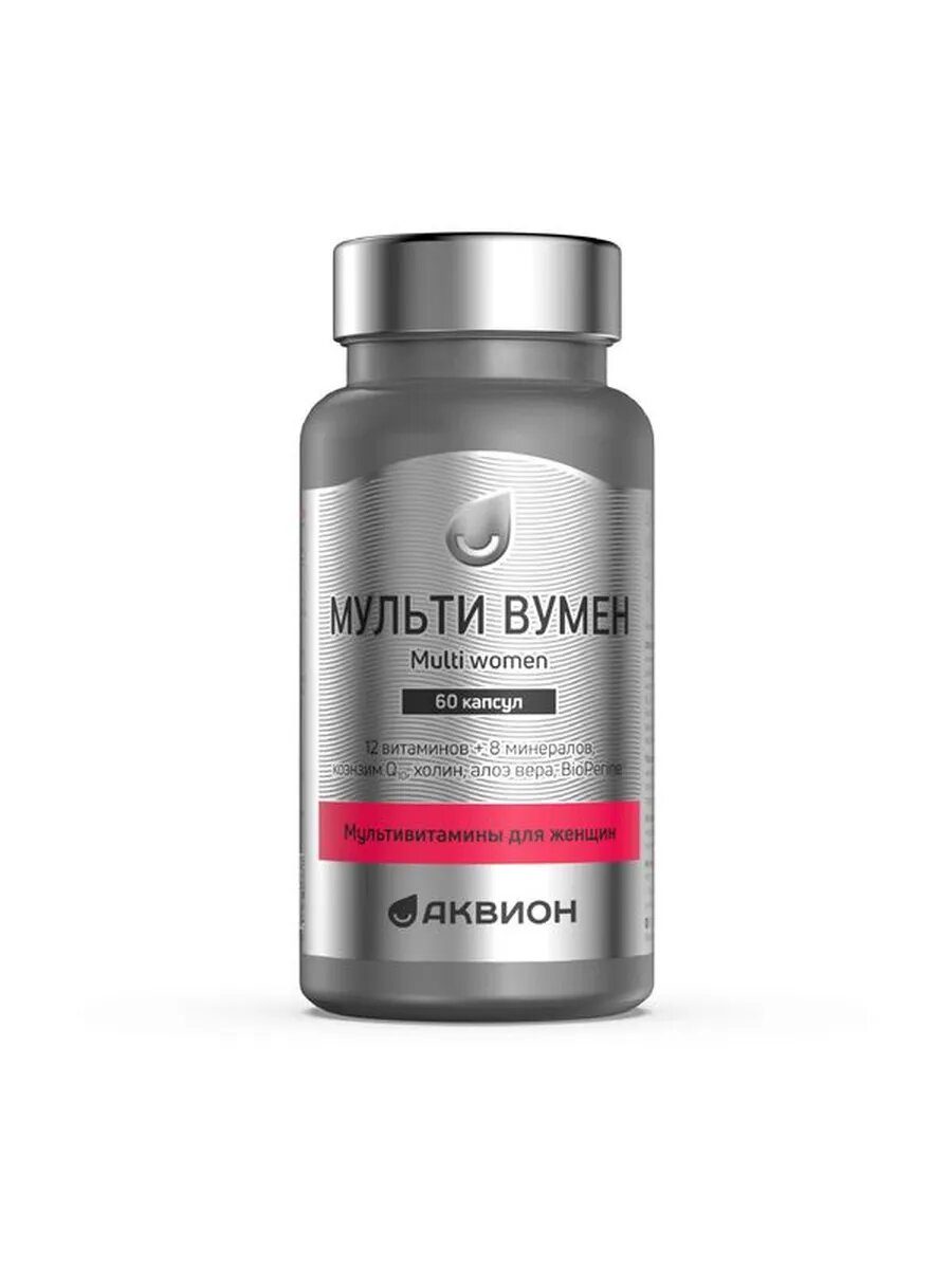 Мульти Вумен мультивитамины для женщин Аквион капсулы 930мг 60шт