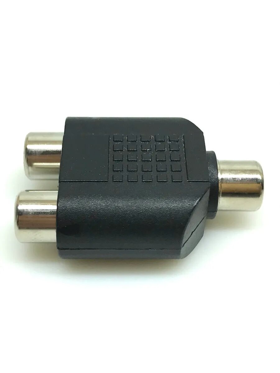 Переходник RCA гнездо - 2 RCA гнезда