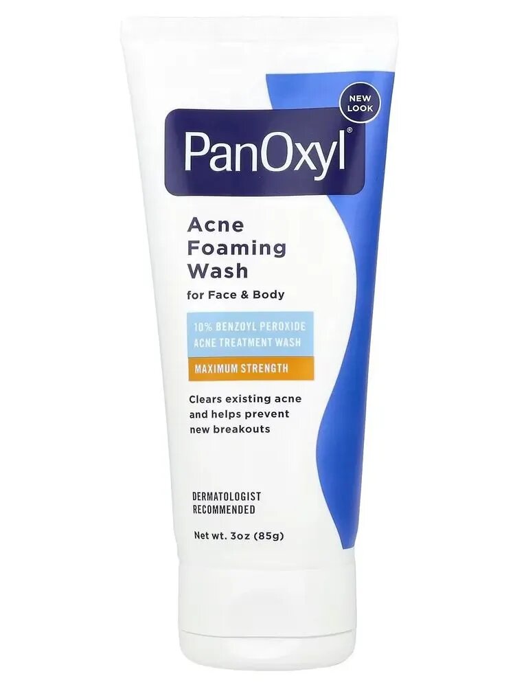 PanOxyl, Пенка для умывания от акне, перекись бензоила 10% максимальной концентрации, 85г (Паноксил)