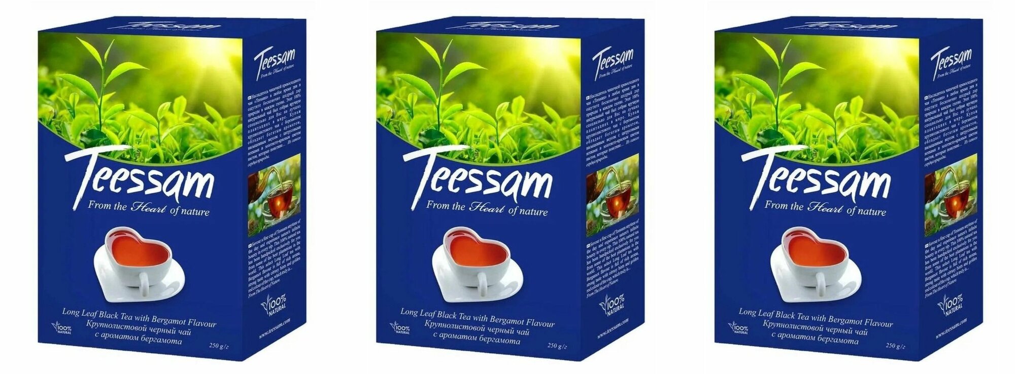 Teessam Чай листовой черный цейлонский крупнолистовой 250 г,3 шт